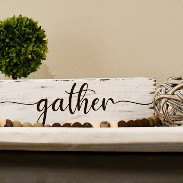 Gather Wood Sign - Etsy