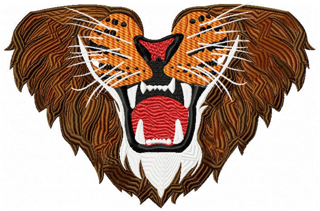 Lion Mouth Mask Embroidery Design - Etsy