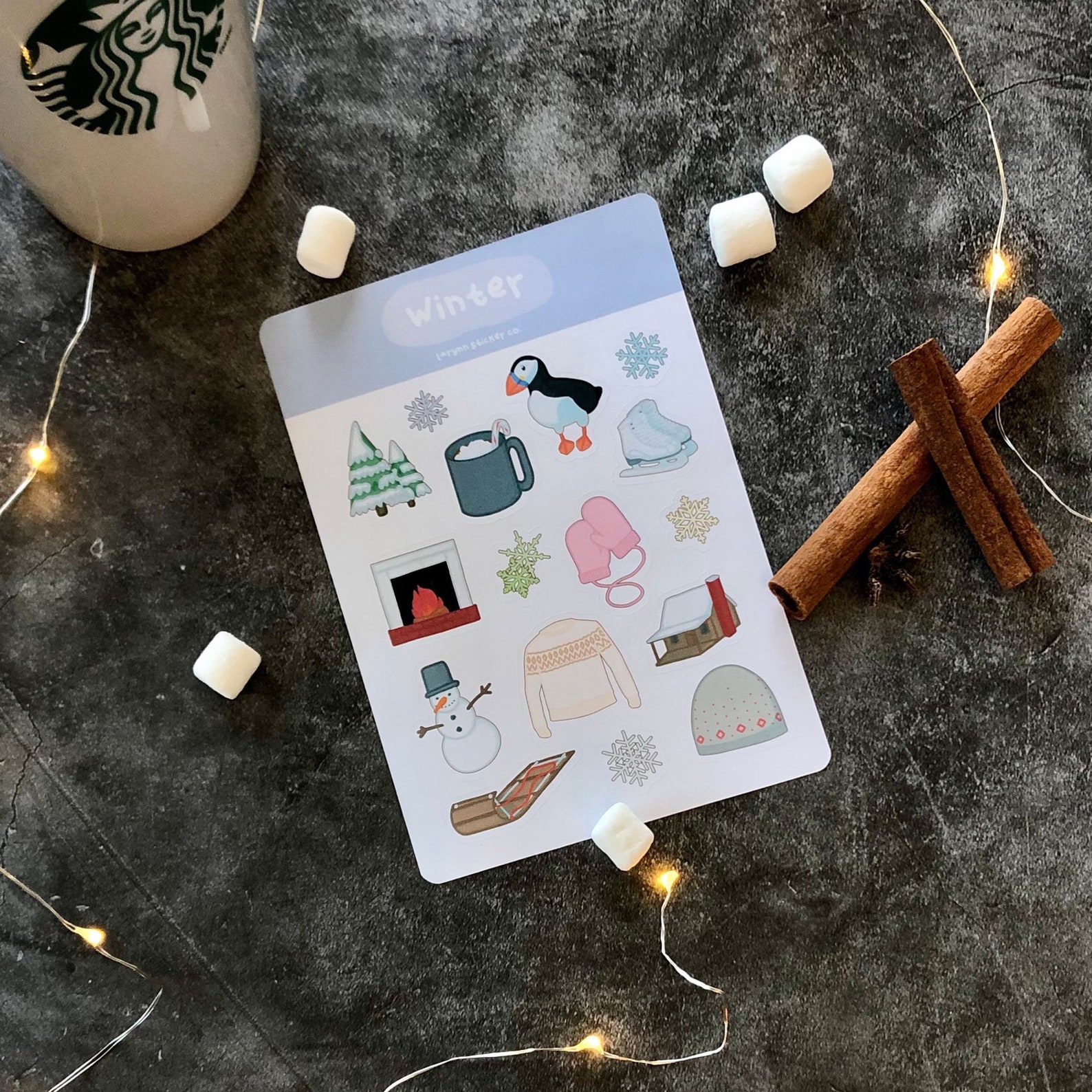Winter Sticker Sheet - Etsy