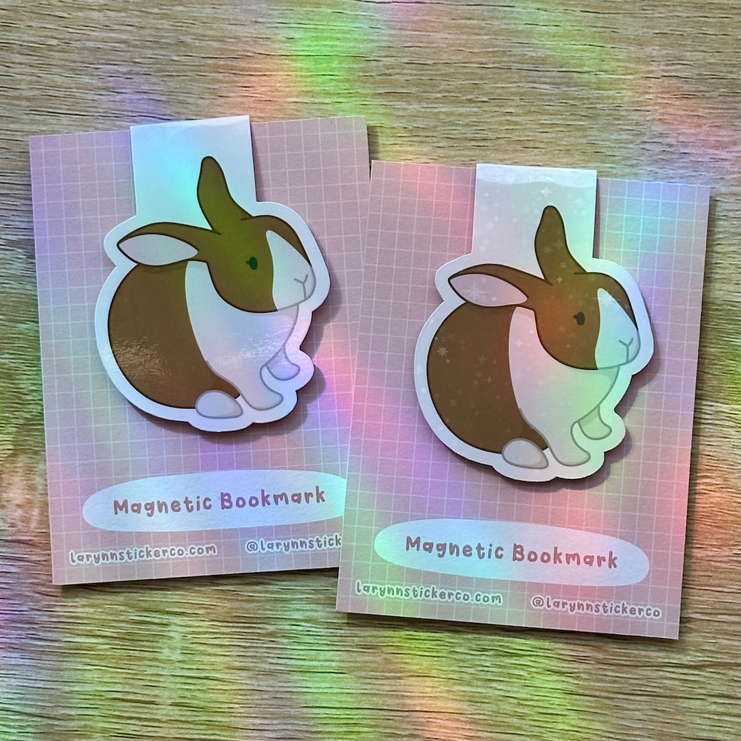 Bunny Magnetic Bookmark | Glossy Bookmark | Magnetic Bookmark | Bunny ...