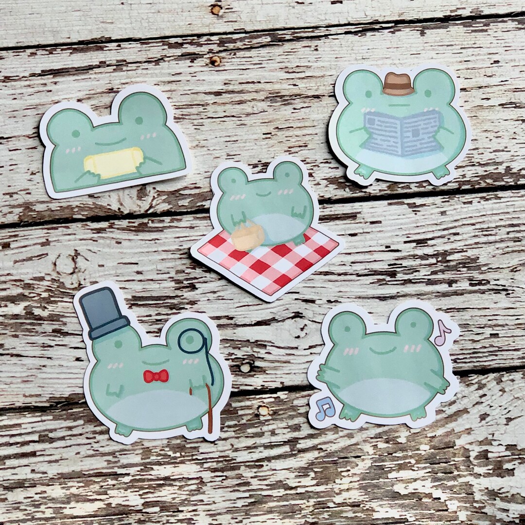 5-pack Frog Die-cut Stickers (pack A) - Etsy