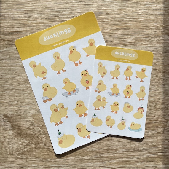 Ducklings Sticker Sheets Cute Animal Stickers Ducks Duck - Etsy