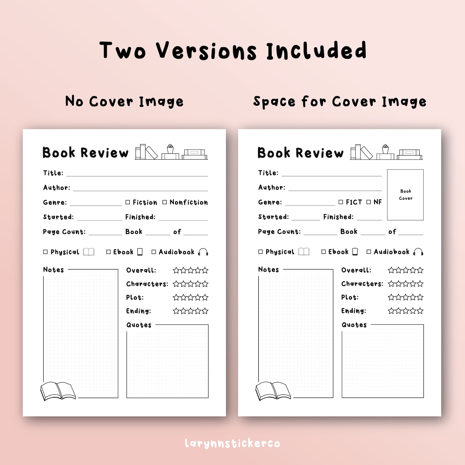 Book Review Template Printable | Reading Tracker | Digital Template ...