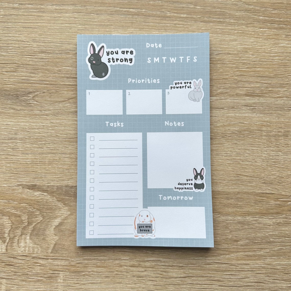 Daily Bunny Affirmations Notepad | Daily Bunnies Memopad | Cute ...