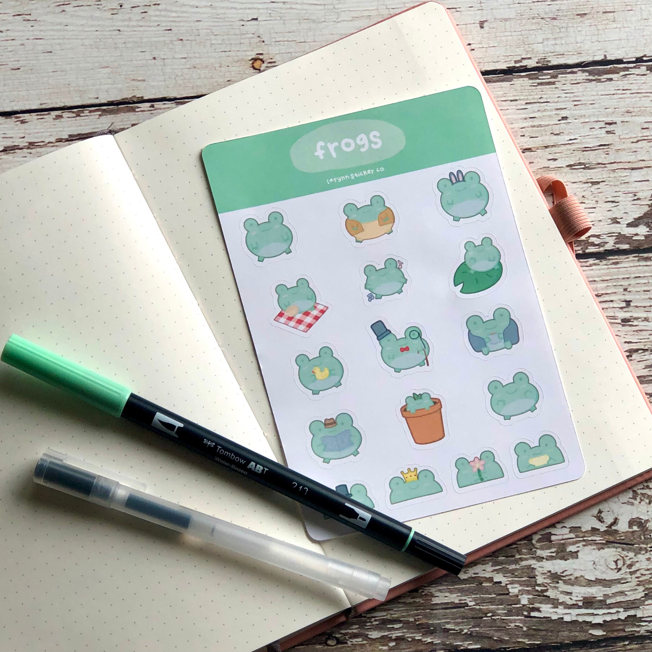 Frogs Sticker Sheet - Etsy