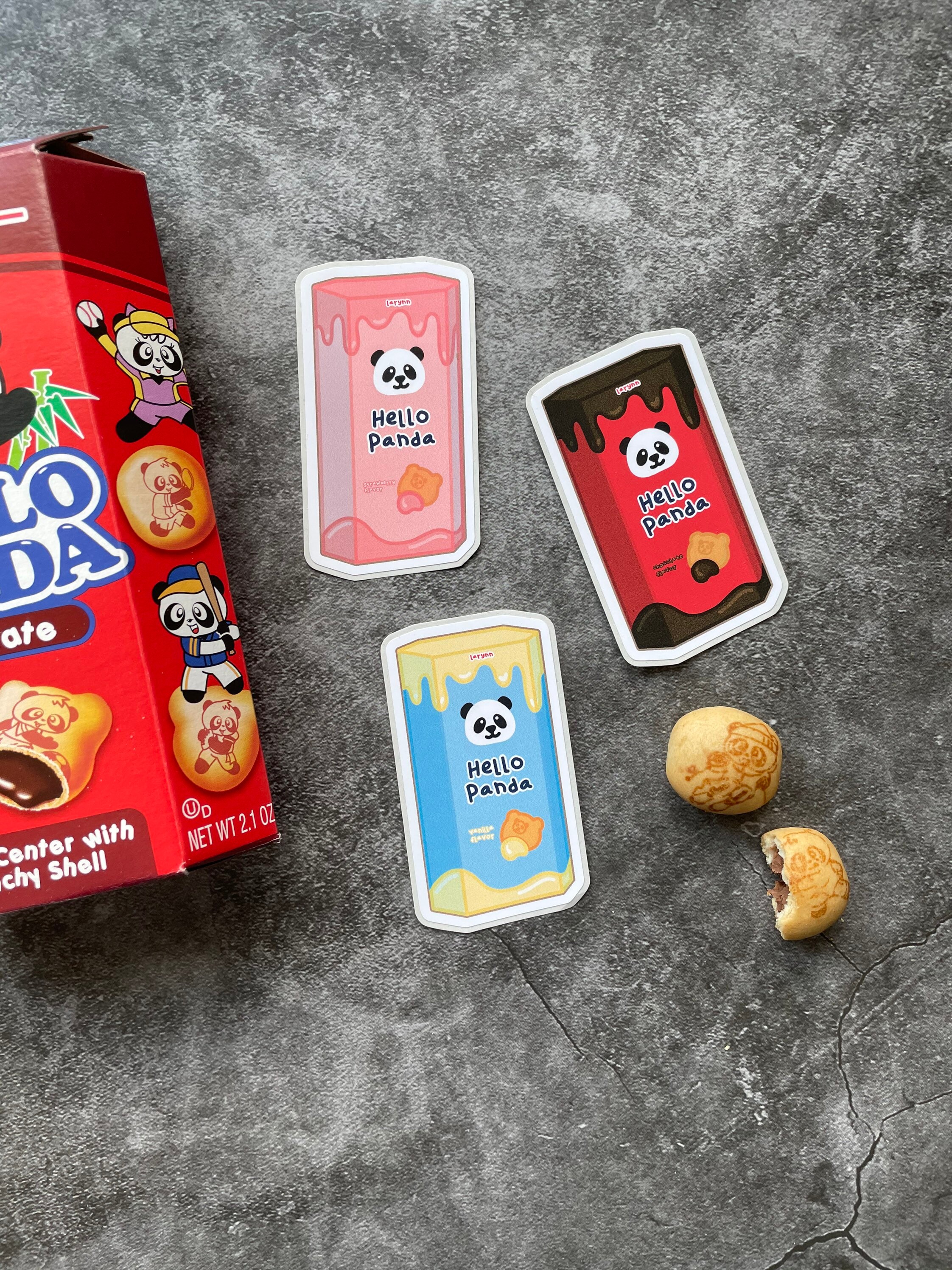 Hello Panda FUNDRAISER Set of 3 Stickers - Etsy