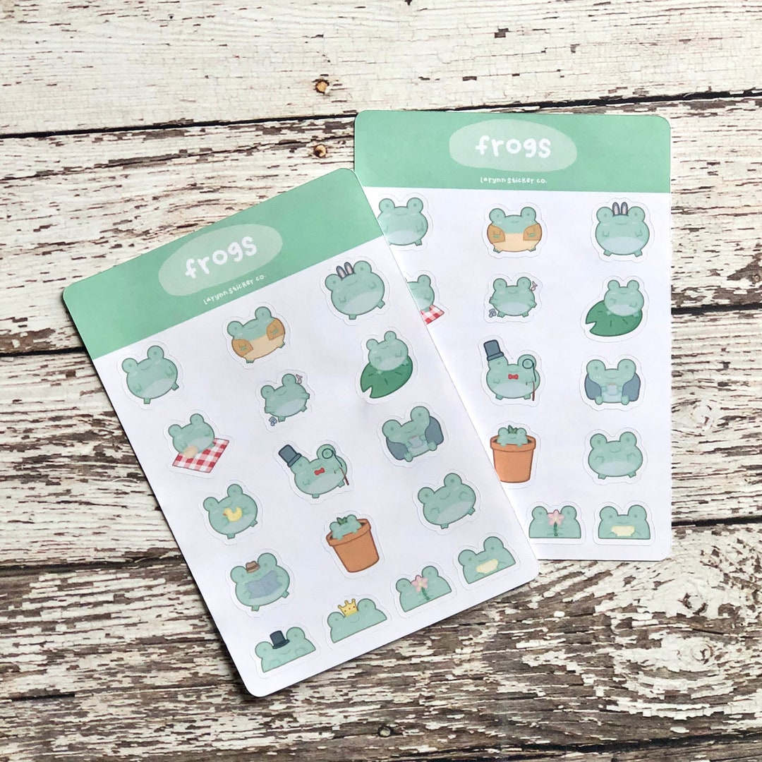 Frogs Sticker Sheet - Etsy