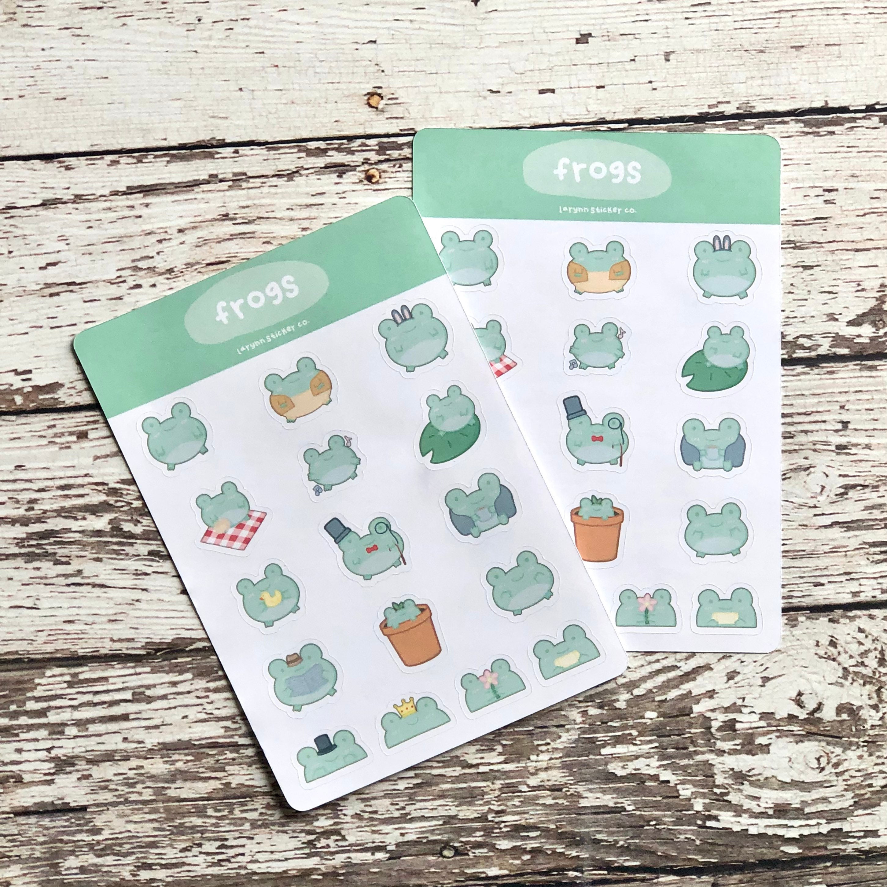 Frogs Sticker Sheet - Etsy
