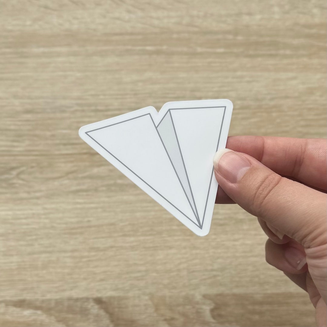 Paper Airplane Sticker | Origami Sticker | Glossy Waterproof Sticker - Etsy