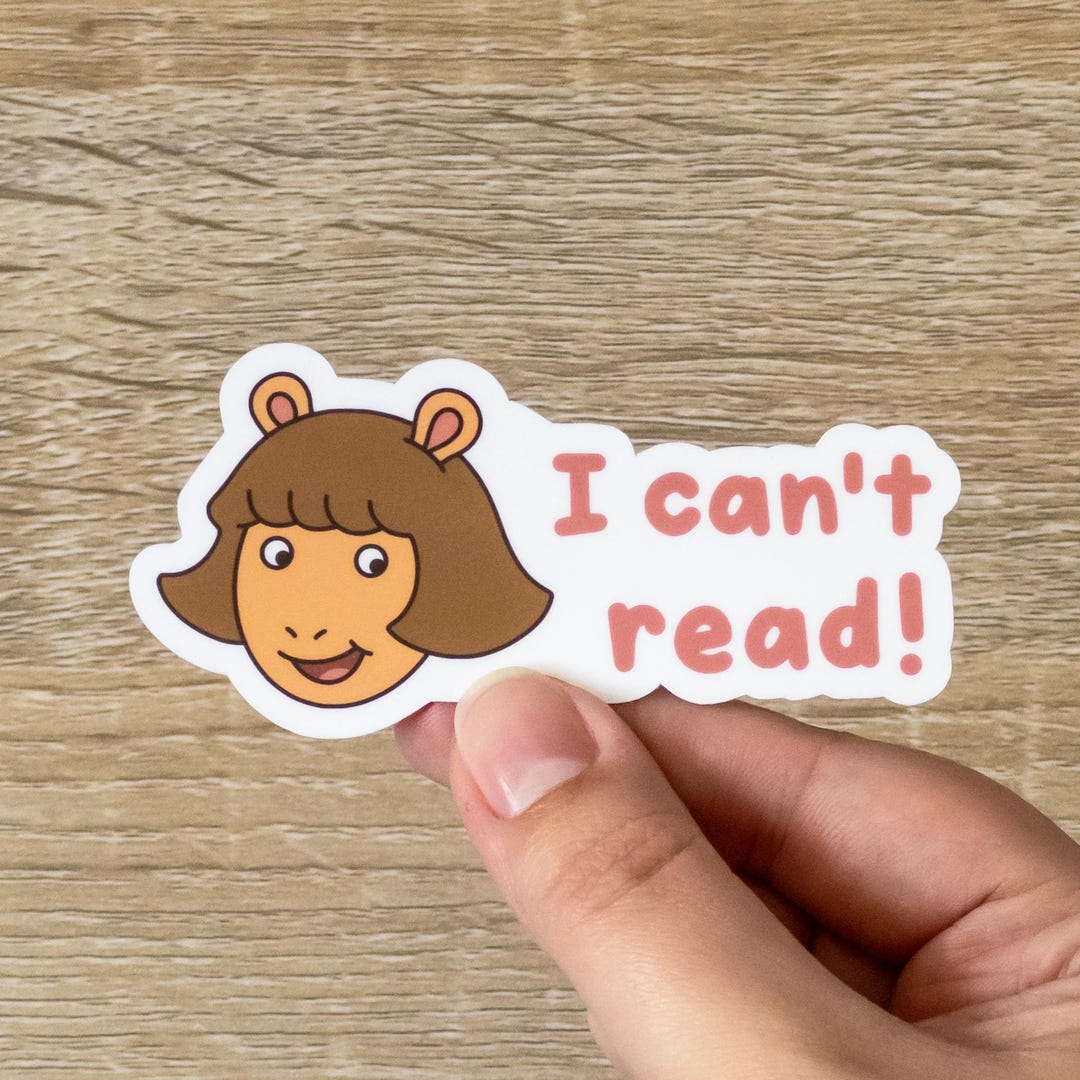 I Can't Read! D.W. Sticker | D.W. Read Sticker | Cute Sticker | DW ...