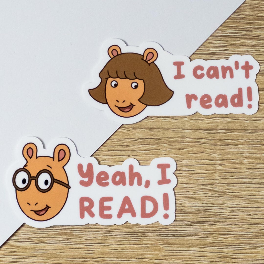 Arthur & D.W. Stickers | D.W. Read Sticker | Cute Sticker | Arthur ...