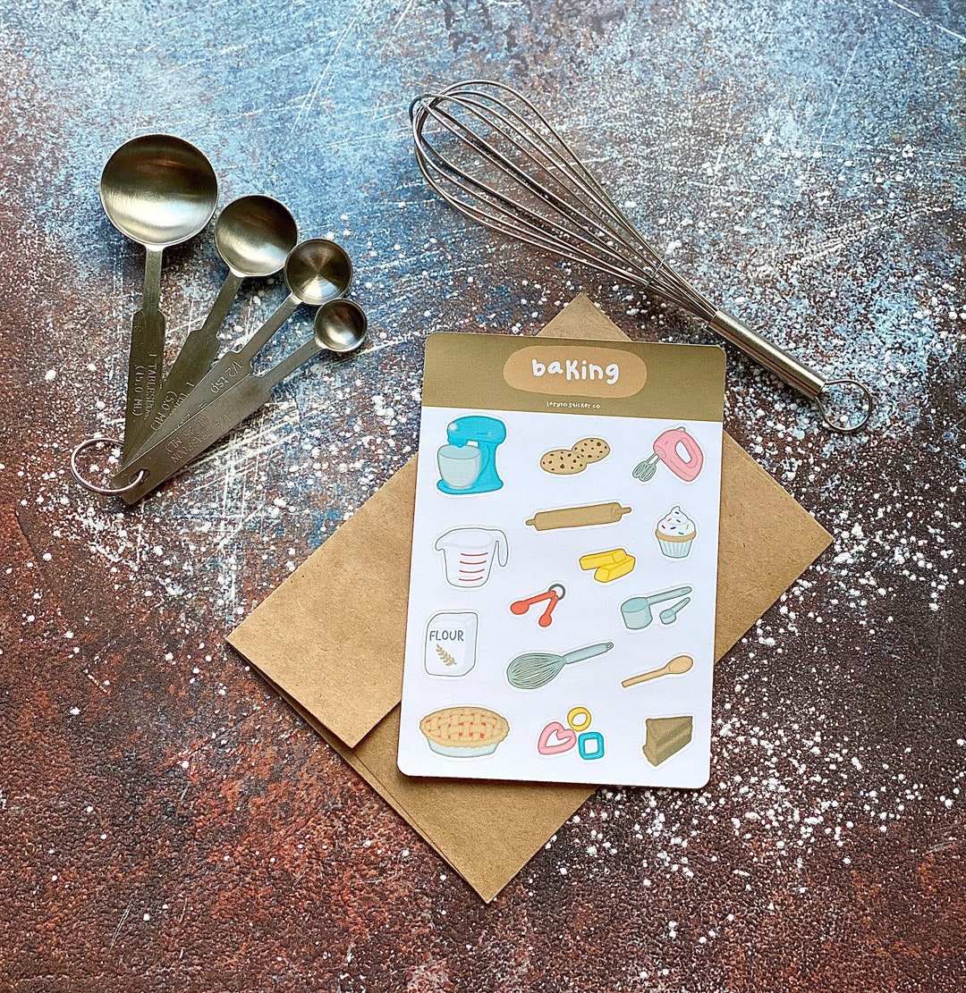 Baking Sticker Sheet | Baking Stickers | Baker Stickers | Planner ...