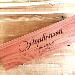 Engraved Cedar Wine Box With Lock or Latch, Hand Rubbed Finish ...