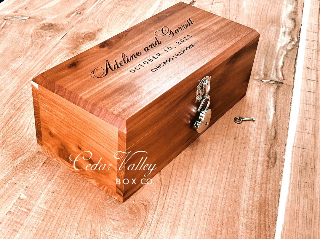 Cedar Box W/latch or Lock, Keepsake Box, Cedar Box, Cremation Urn, Wood ...
