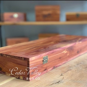 22" Native American Feather Case, Blade Box, Cedar Box, Wood Box ...