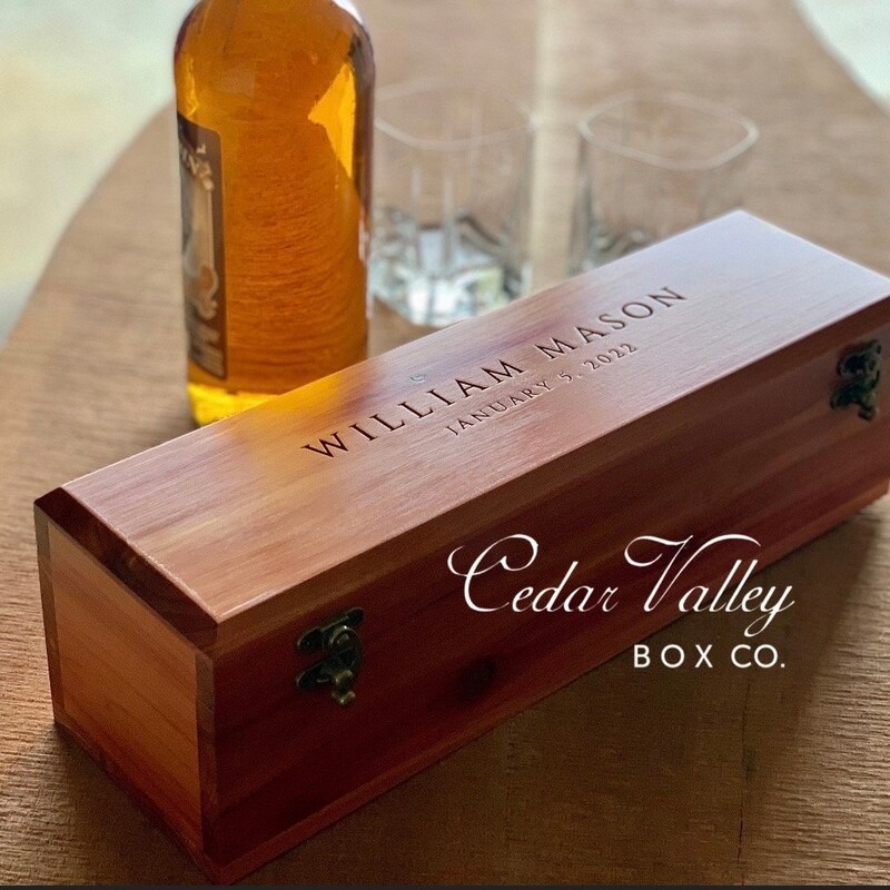 Wooden Whiskey Box - Etsy