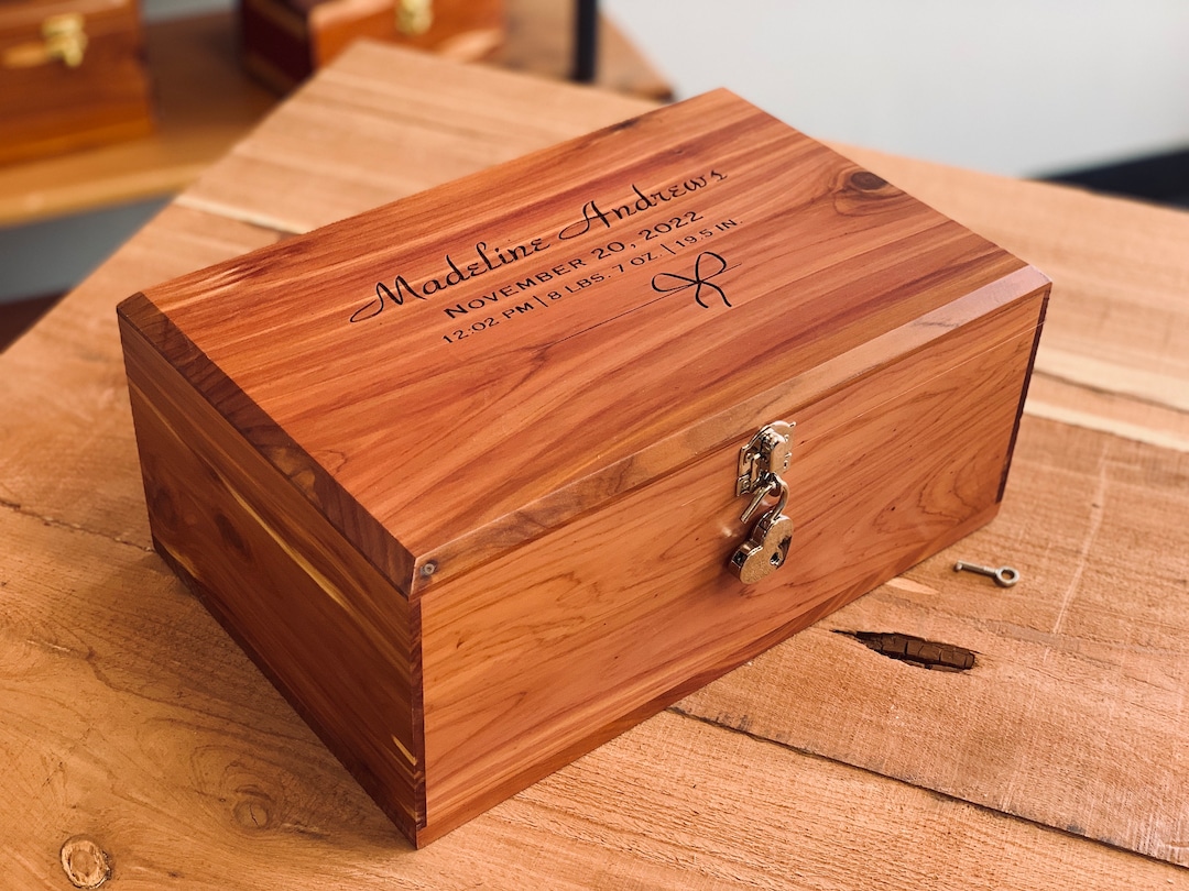The Perfect Box 12 X 8 Engraved Wood Box With Lock, Engraved Cedar Box ...