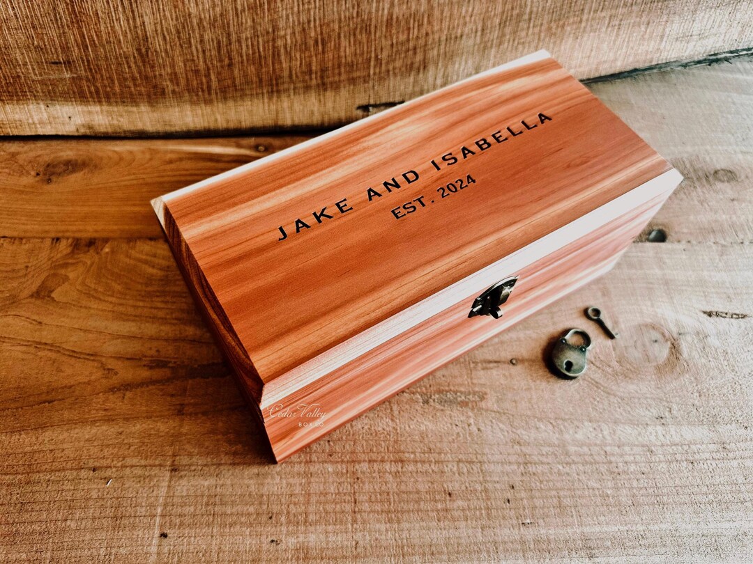 Cedar Box With Lock or Latch / 10 X 4.75 Wood Box /aromatic Eastern ...