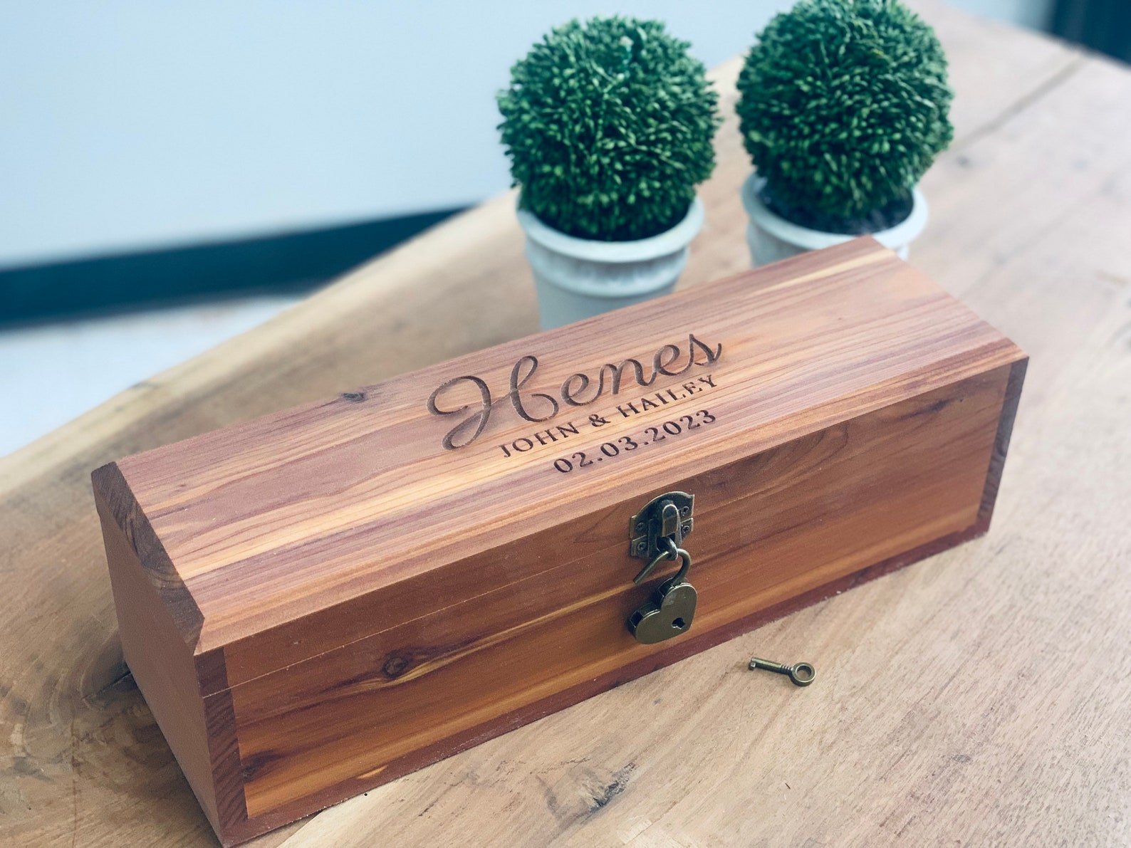 Engraved Cedar Wine Box With Lock or Latch Hand Rubbed - Etsy