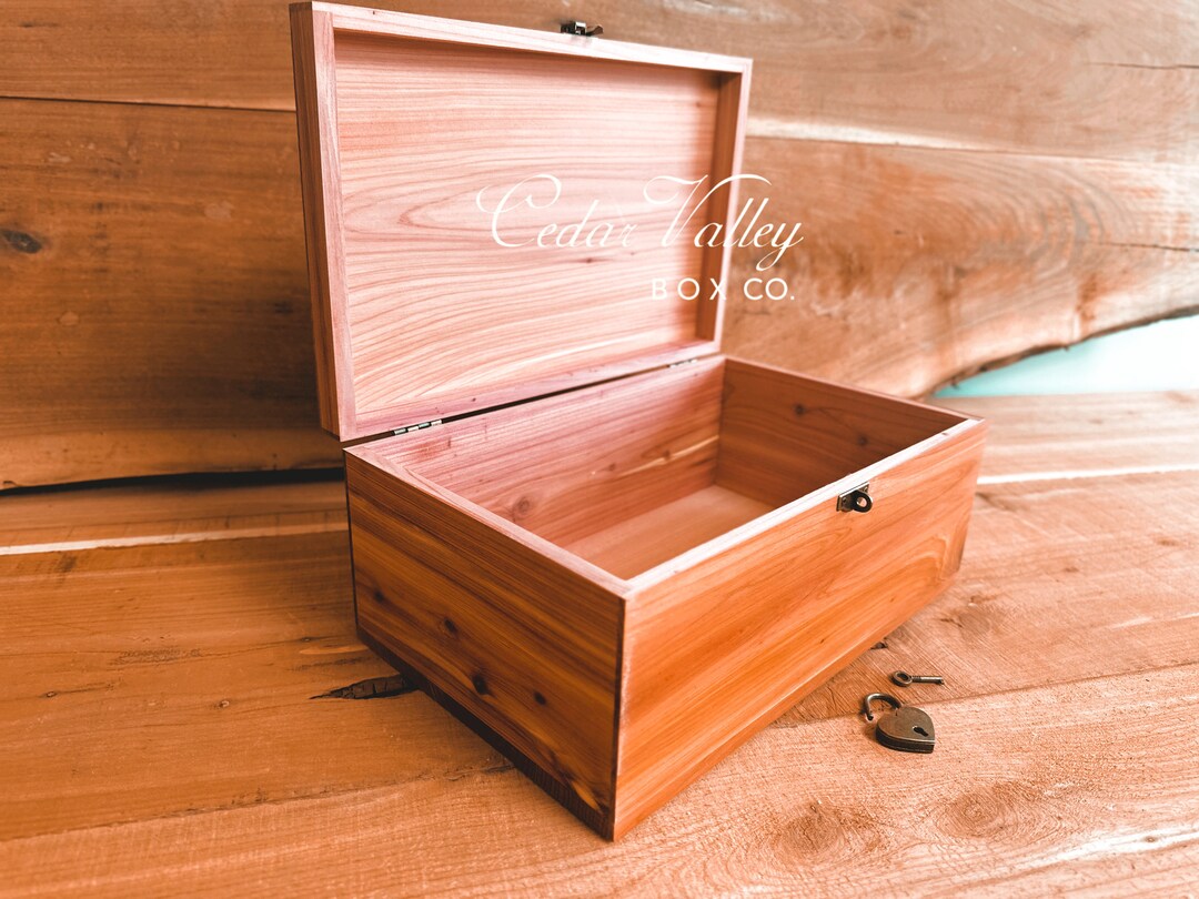 The Perfect Box 12 X 8 Engraved Wood Box With Lock, Engraved Cedar Box ...