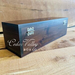 Aged Chestnut Cedar Wine Box, Engraved, Ceremony Box, Love Letter Box ...