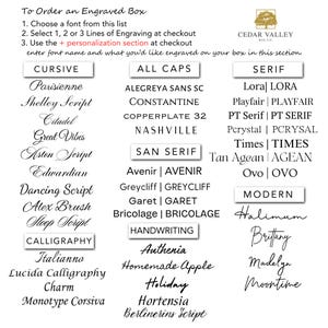 The Perfect Box | 12" X 8" Engraved Wood Box With Lock, Engraved Cedar ...