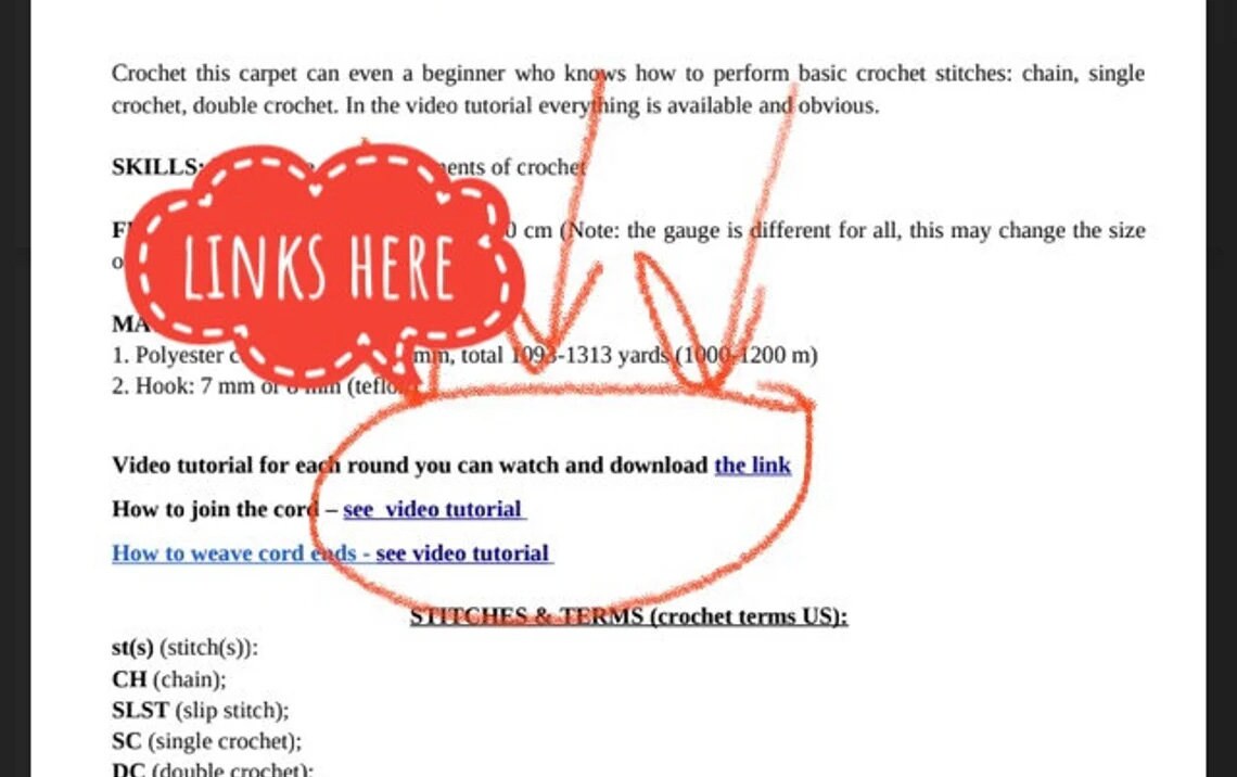 Crochet Rug Pattern and Video Tutorial . Square KUPAVA Carpet | Etsy