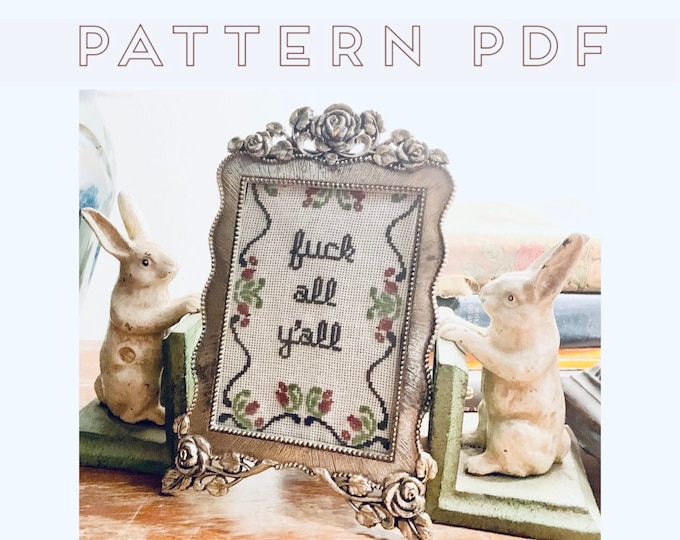 F**k All Y'all - Inappropriate Cross Stitch Pattern - Etsy