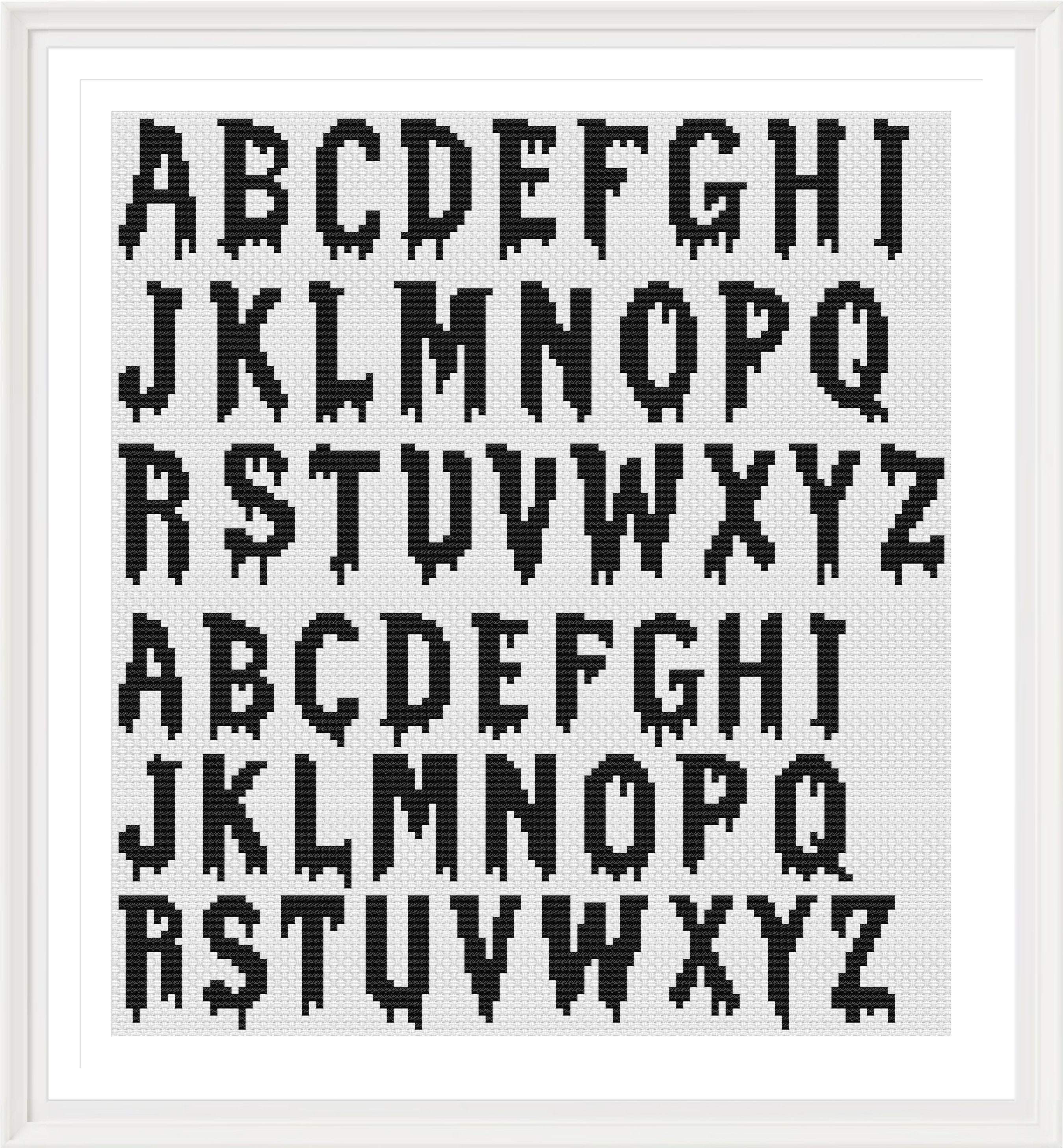 Creepy Alphabet Cross Stitch Pattern - Etsy