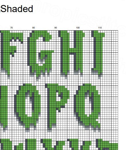 Creepy Shadowed Alphabet Cross Stitch Pattern - Etsy