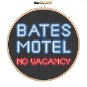 Bates Motel Neon Sign - Psycho - Cross Stitch Stitch Pattern - Etsy