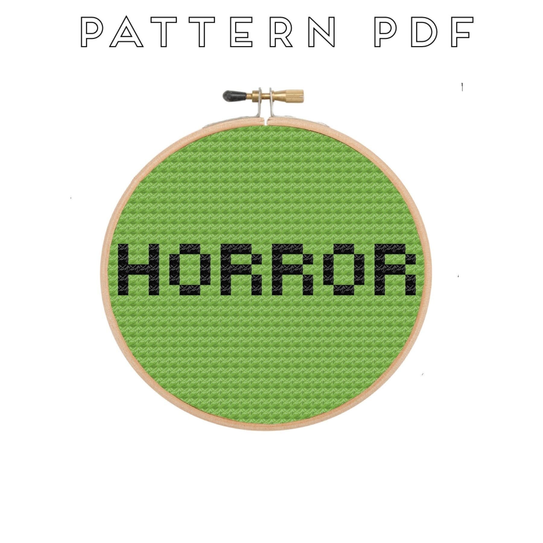 Classic VHS Green Horror Sticker Small & Simple Cross - Etsy