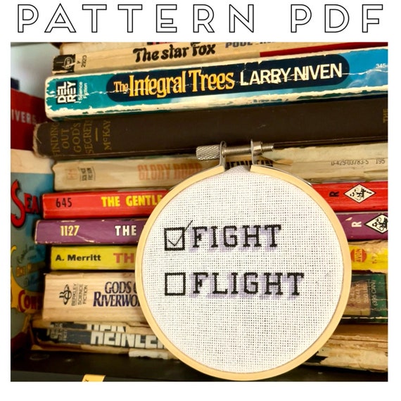 Fight or Flight Cross Stitch Pattern - Etsy