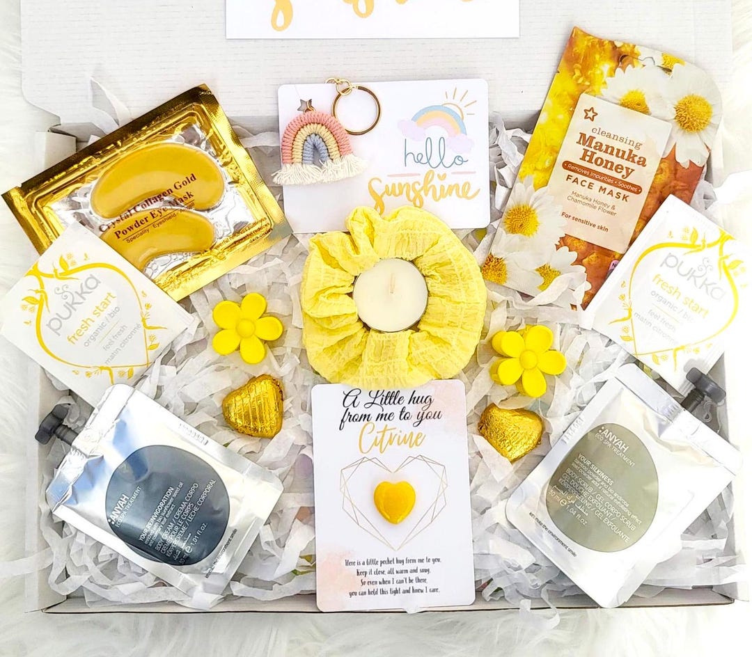 SUNSHINE HUG in a BOX, Pick Me up Daisy Letterbox Gift,box of Sunshine ...