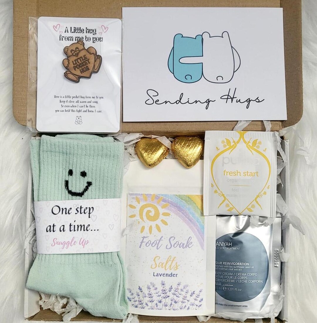 HUG IN A BOX Sending Hugs Gift Bear Spa Gift Gift for Her Get Well Soon ...