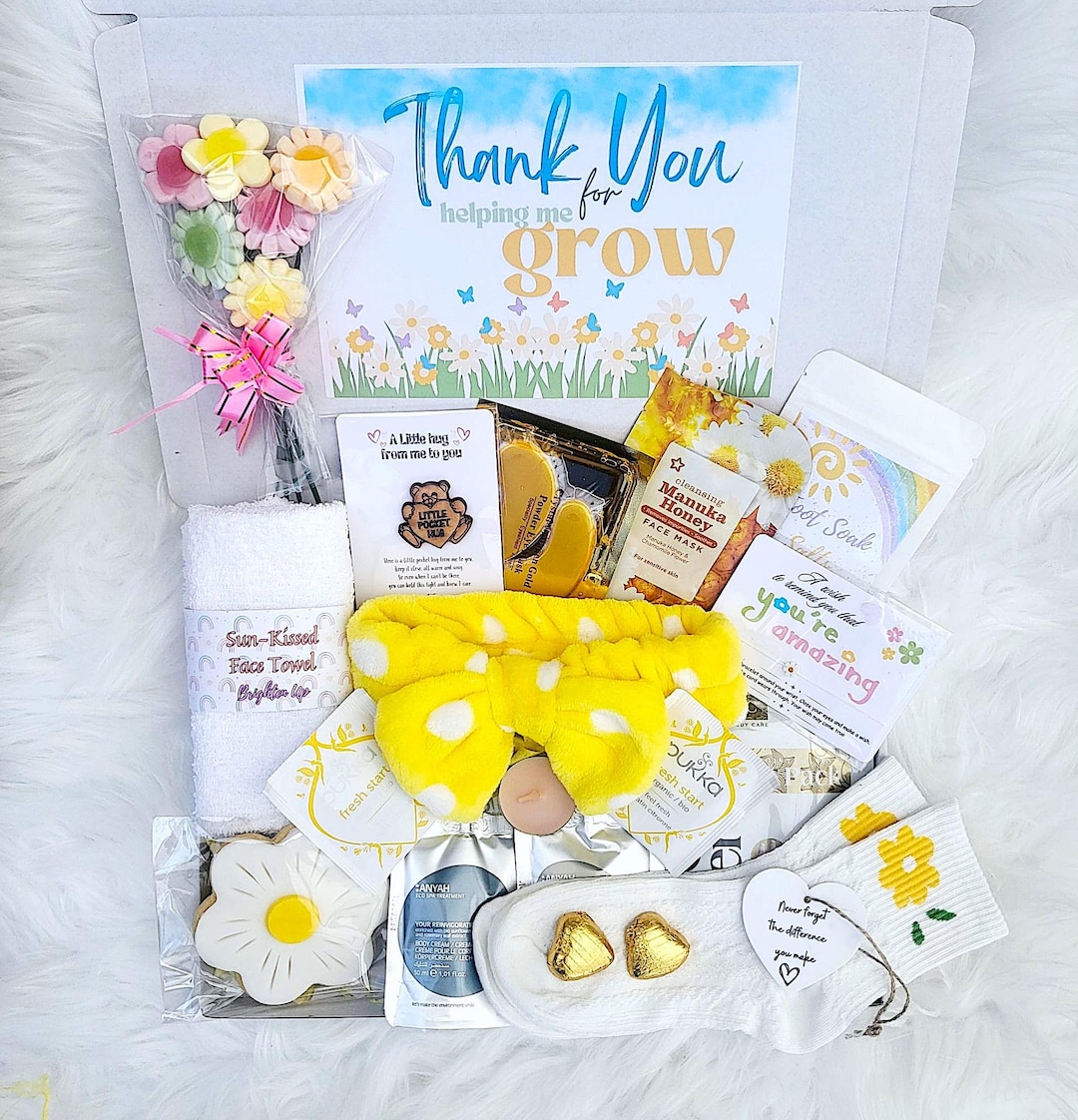 THANK YOU for Helping Me Grow Gift Box, Personalised TEACHER Gift ...