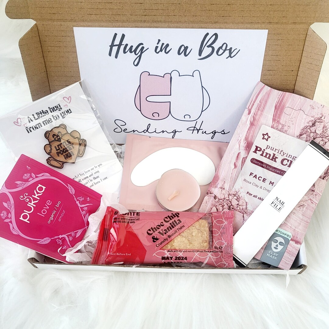 Mini HUG IN A BOX Sending Hugs Gift Bear Spa Gift Gift for Her Get Well ...