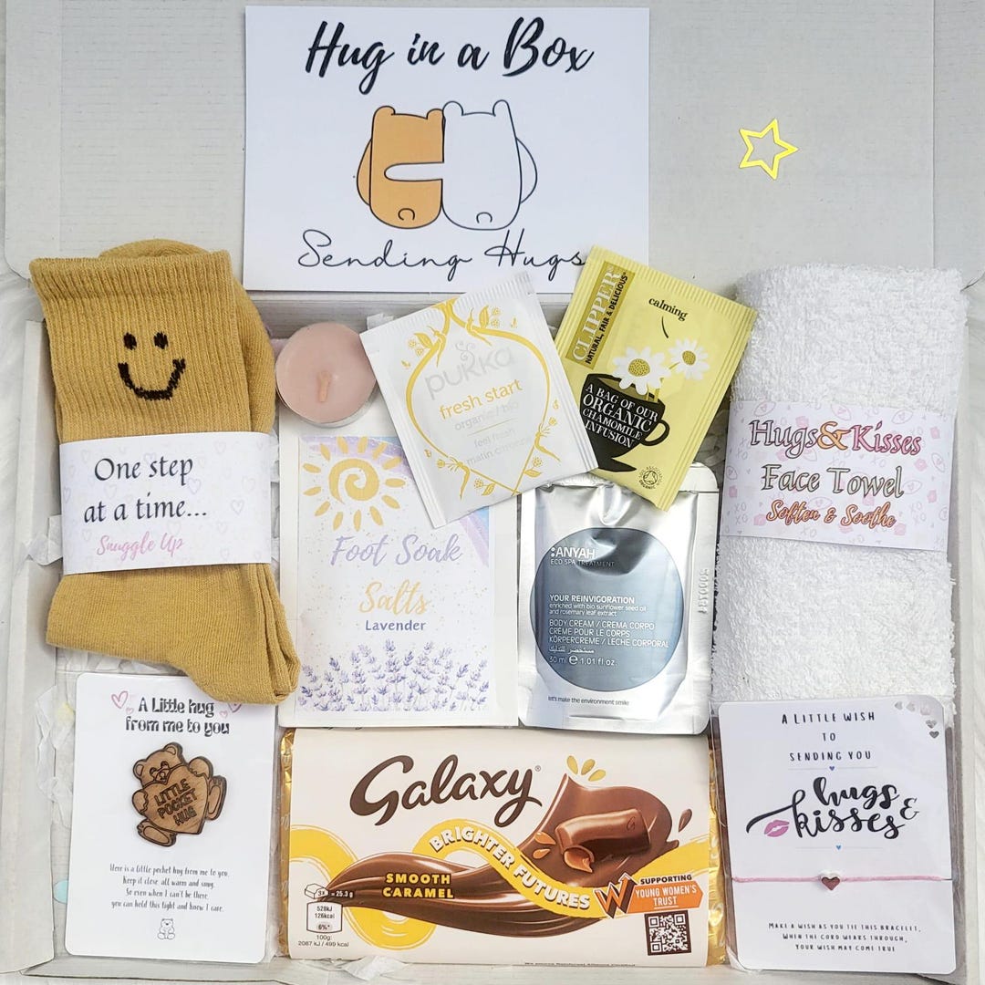HUGS & KISSES Spa Treat Box, Hug in a Box, Sending Hugs Gift, Pick Me ...
