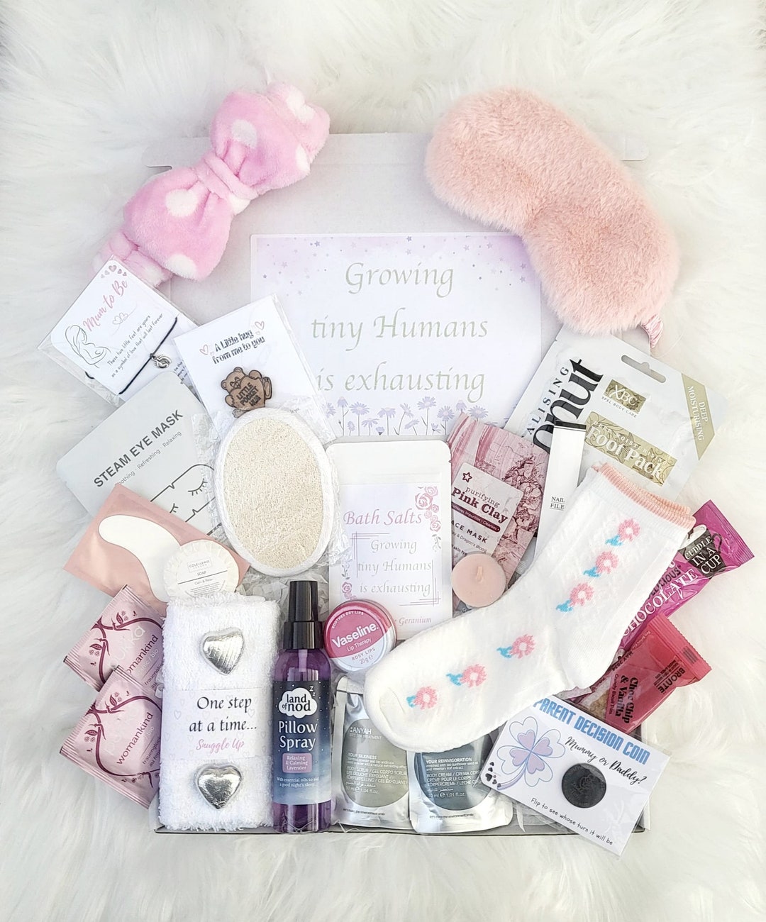 PAMPER CARE PACKAGE for New Mum With Parent Decision Coin - Etsy