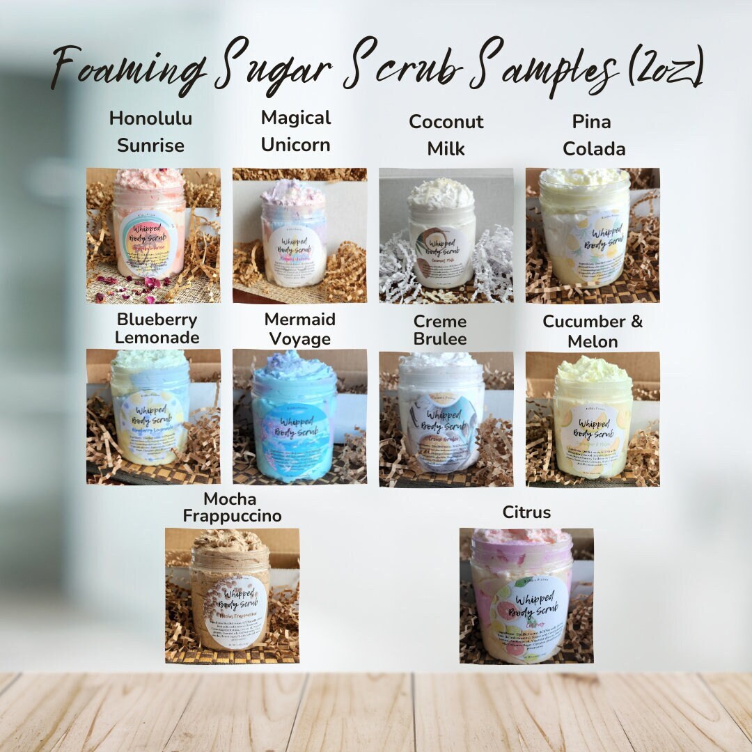Foaming Sugar Scrub Samples.whipped Body - Etsy