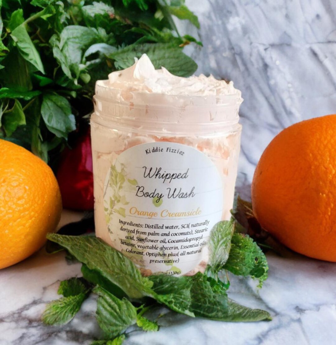 Orange Creamsicle Whipped Body Soap: Foaming Bath Butter (8oz) - Etsy