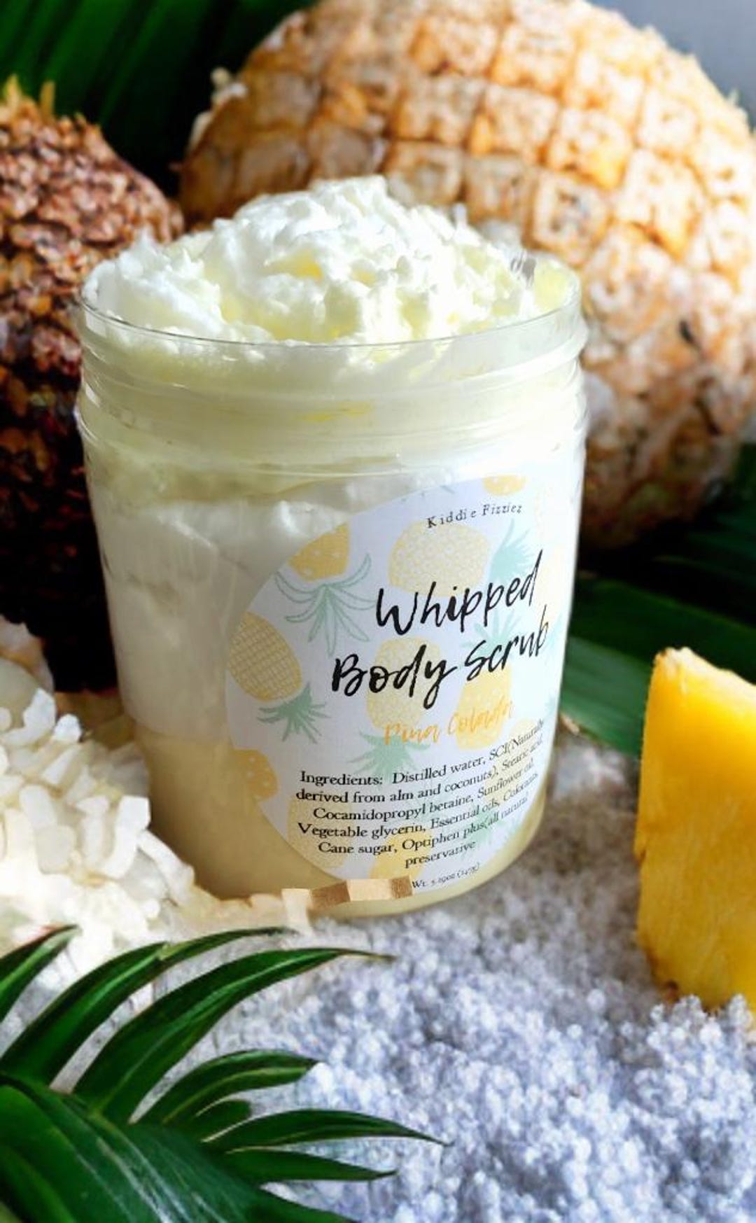 Pina Colada Foaming Sugar Scrub.whipped Body Scrub.exfoliating Scrub ...