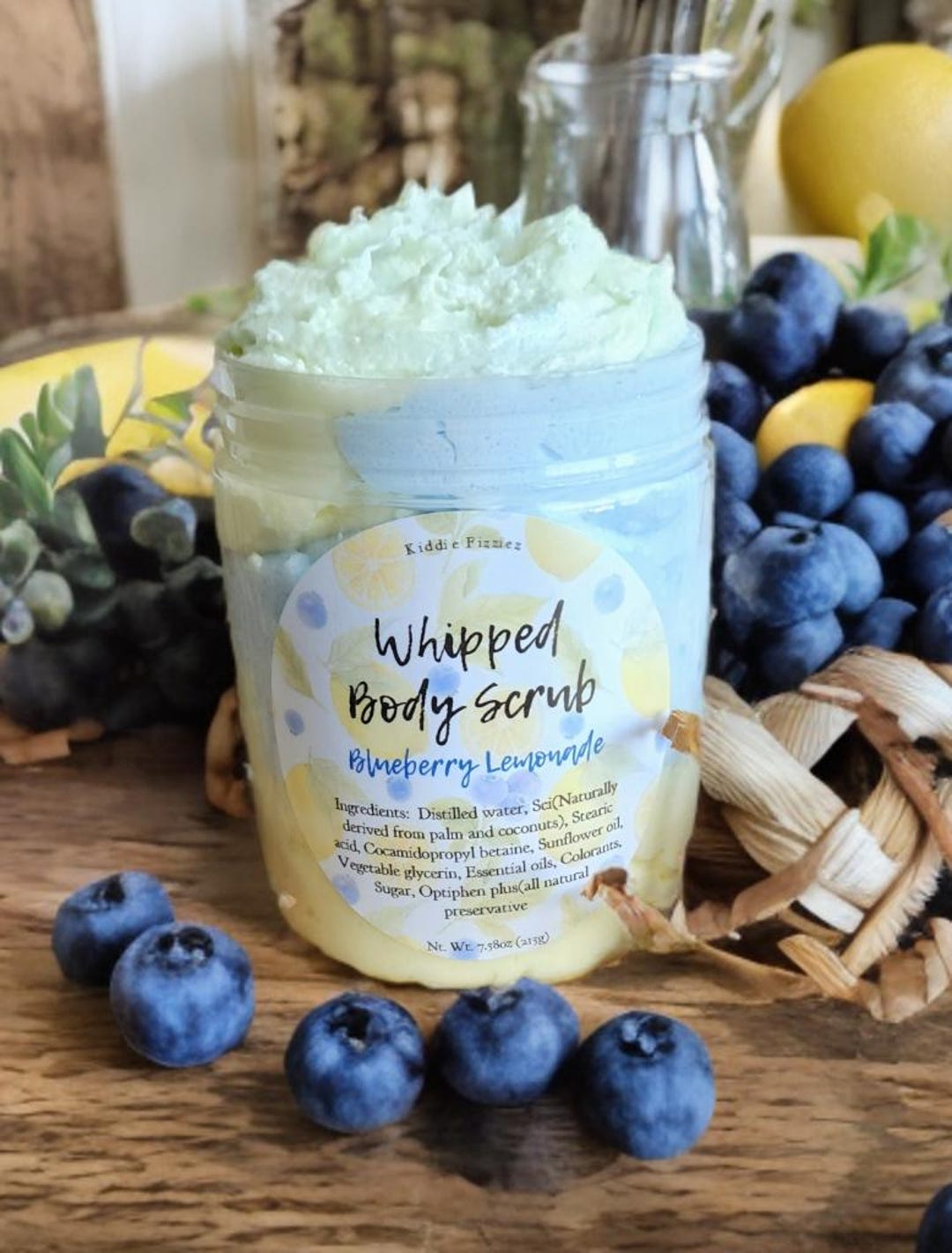 Blueberry Lemonade Whipped Sugar Body Scrub (8oz) - Etsy