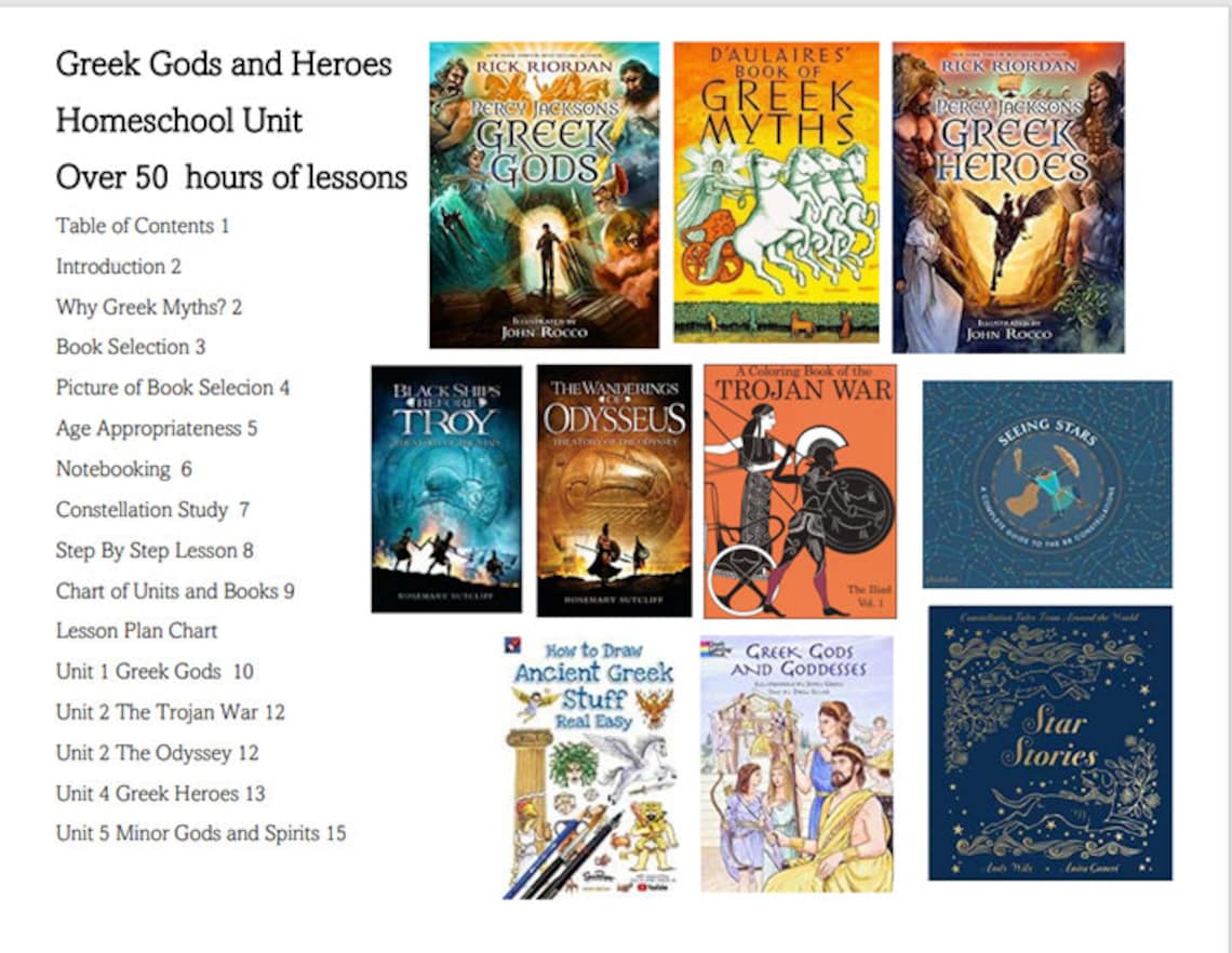 Greek Gods and Heroes Homeschool Unit - Etsy