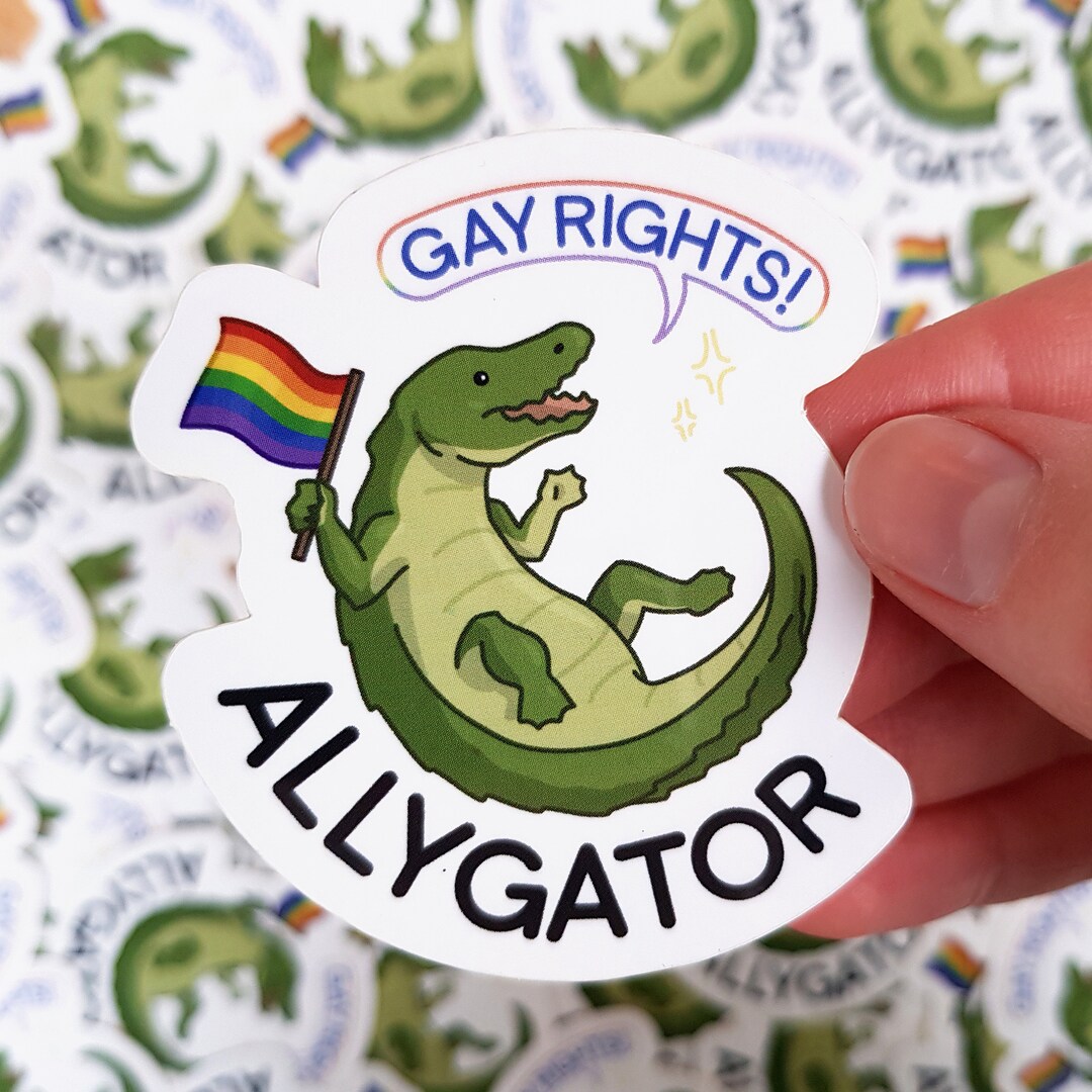 Pride Sticker Ally Alligator - Etsy
