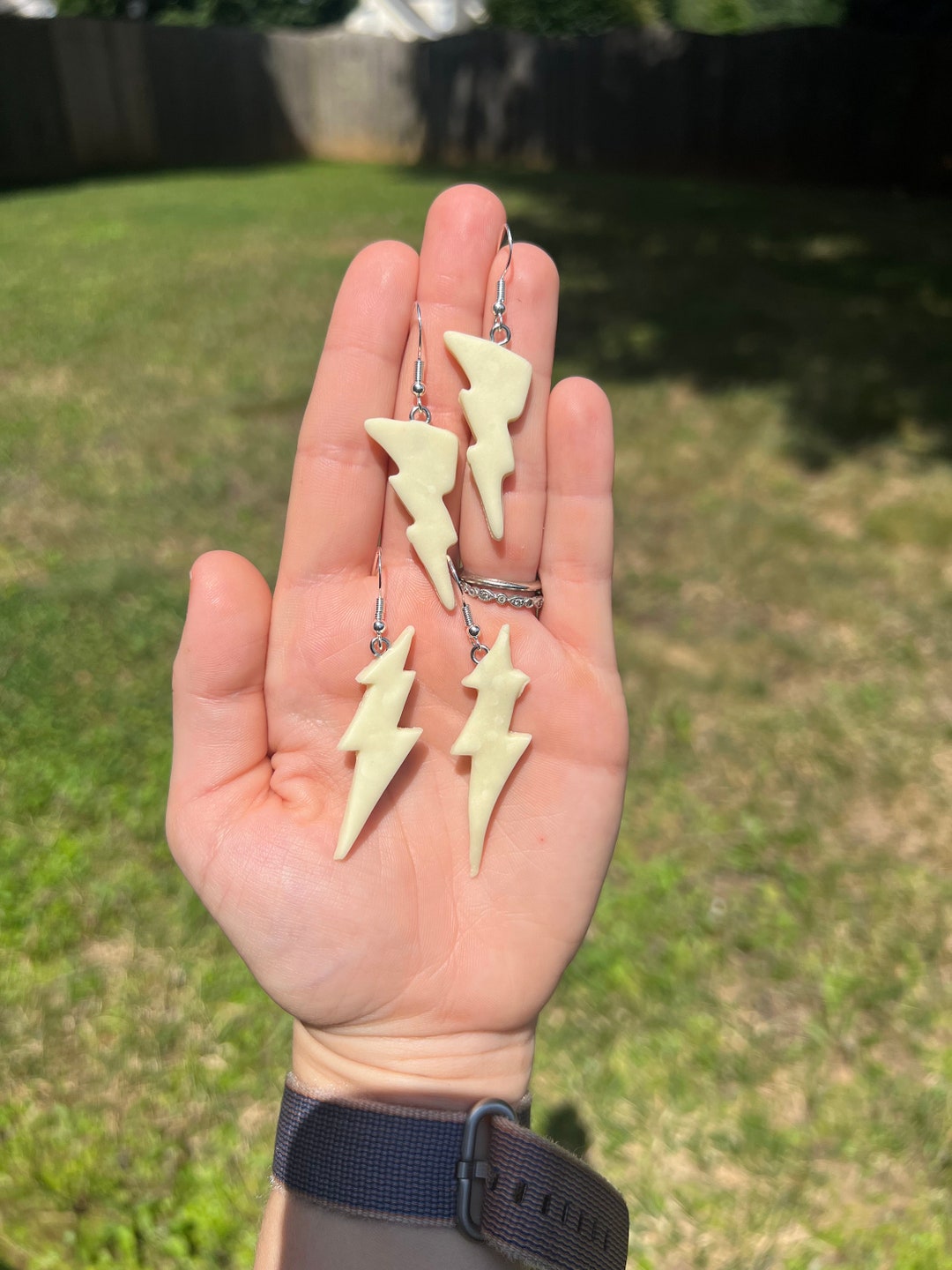Ms. Frizzle Lightning Bolt Earrings , Glow in the Dark Lightning Bolt ...