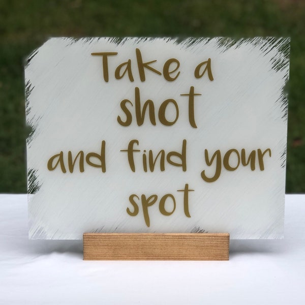 Take a Shot to Enter Sign - Etsy