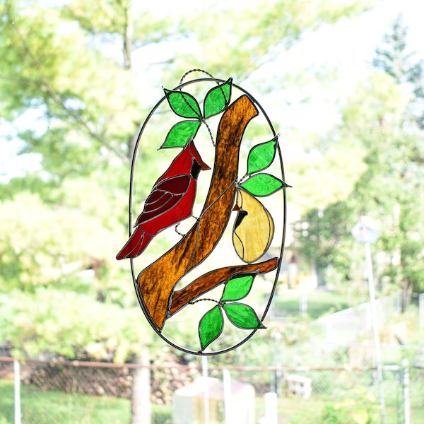 Cardinal on a Branch - Etsy