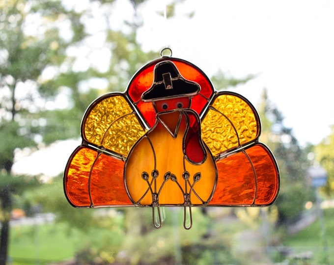 Turkey Stained Glass Suncatcher/nightlight/ornament - Etsy