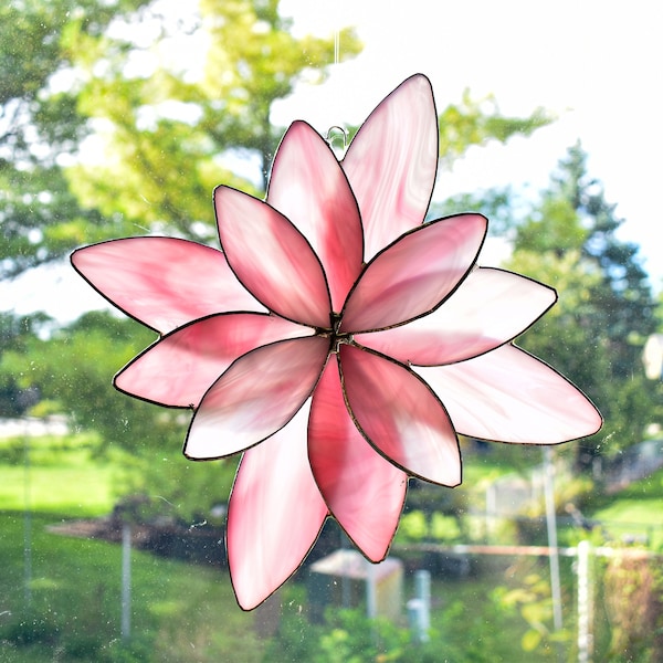 Stained Glass Suncatcher Flower - Etsy
